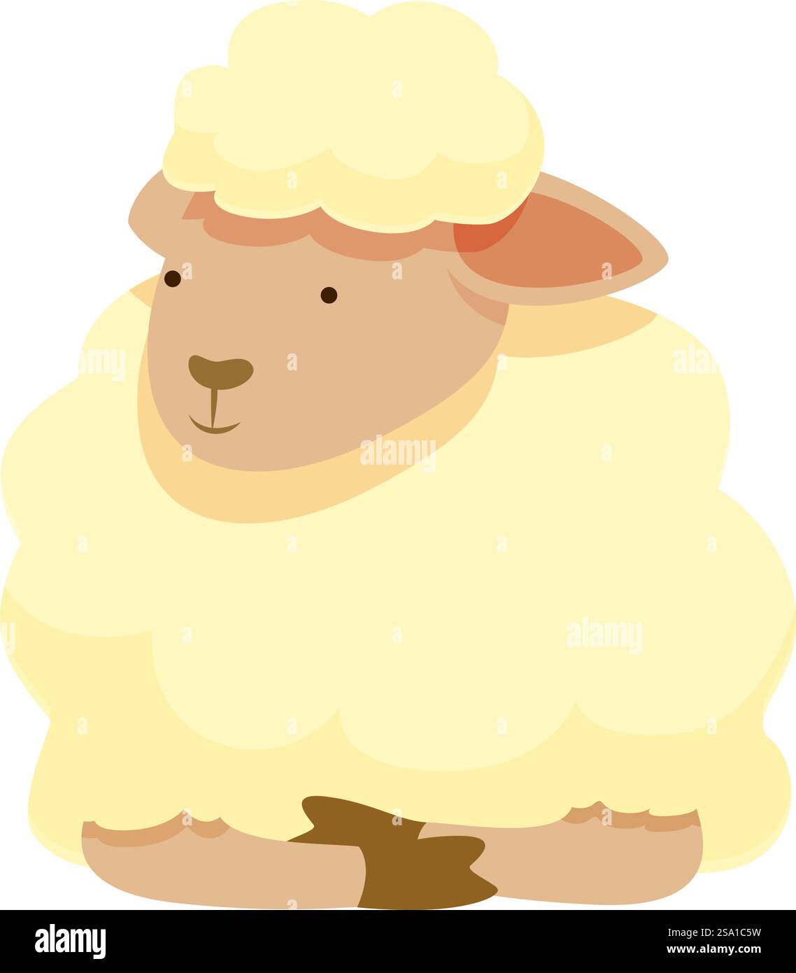 Tired lamb icon cartoon vector. Farm animal. Nature cute baby. Tired ...
