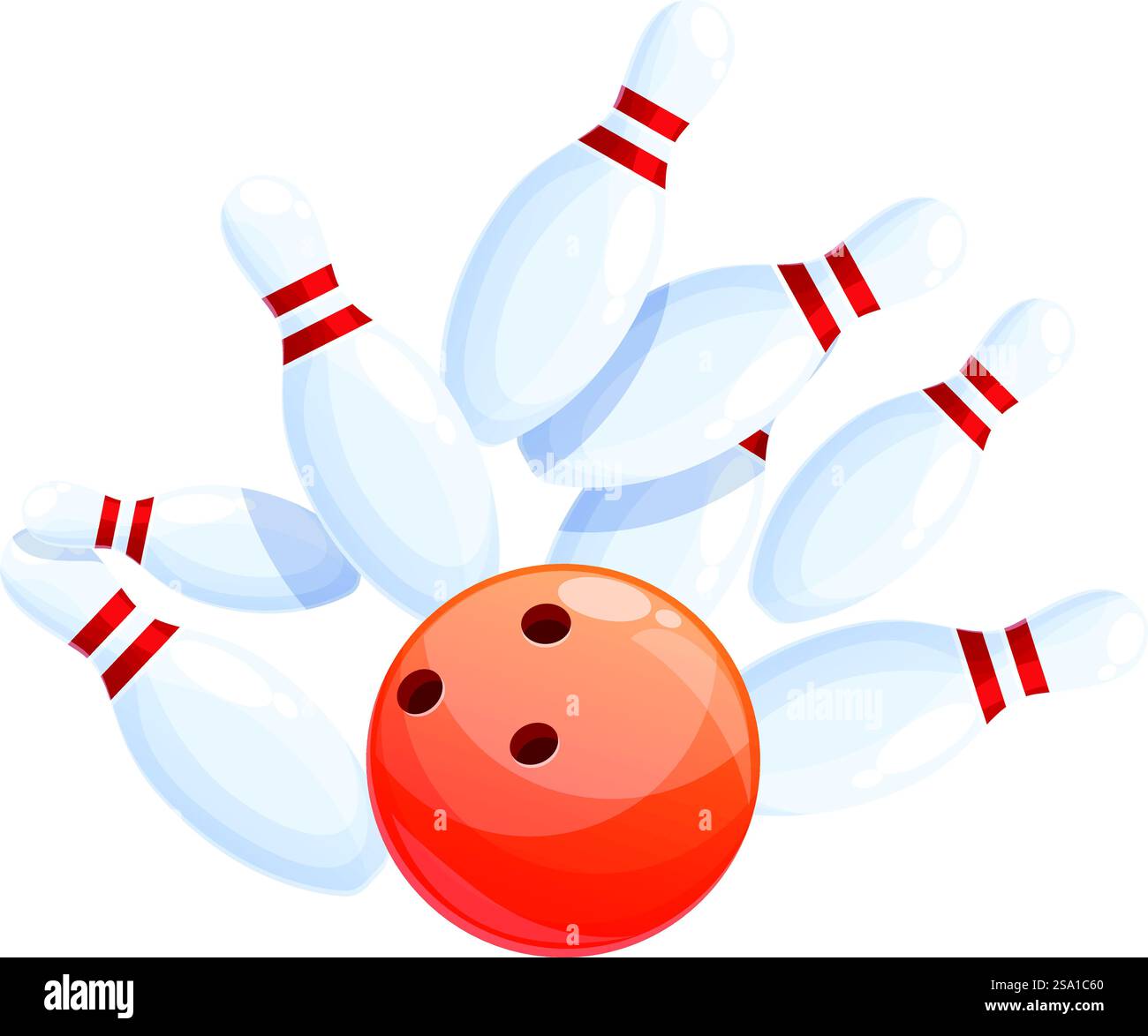 Strike hit ball icon cartoon vector. Skittles tools. Team gaming motion ...