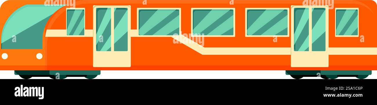 Subway train icon cartoon vector. Map city transport. Metro ticket rail ...