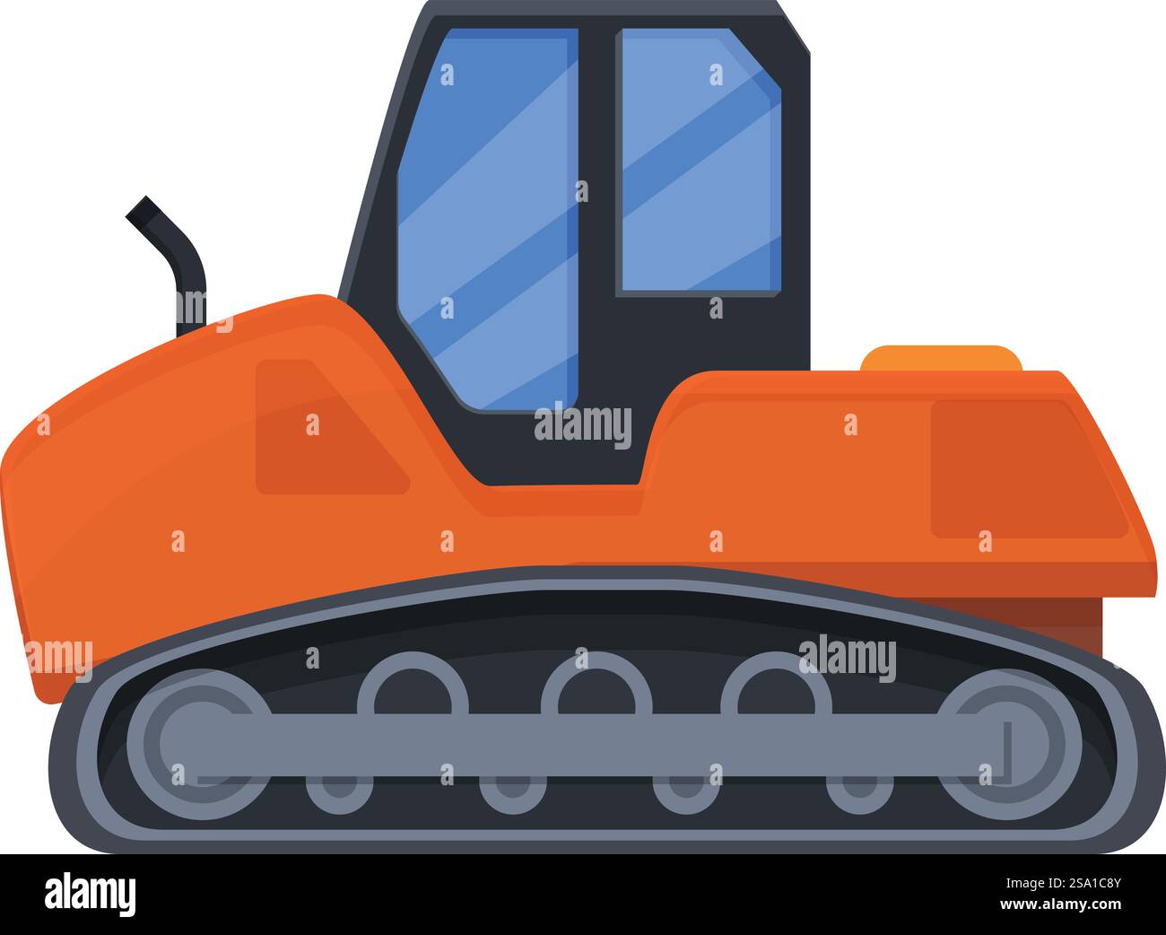 Road crawler icon cartoon vector. Construction vehicle. Heavy bulldozer ...