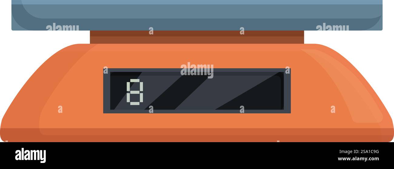Cooking scales digital icon cartoon vector. Tool product measure ...