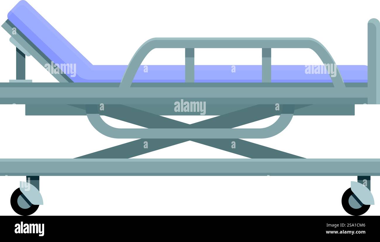 Cardiac ill person icon cartoon vector. Recovery unit bed. Hospital ...