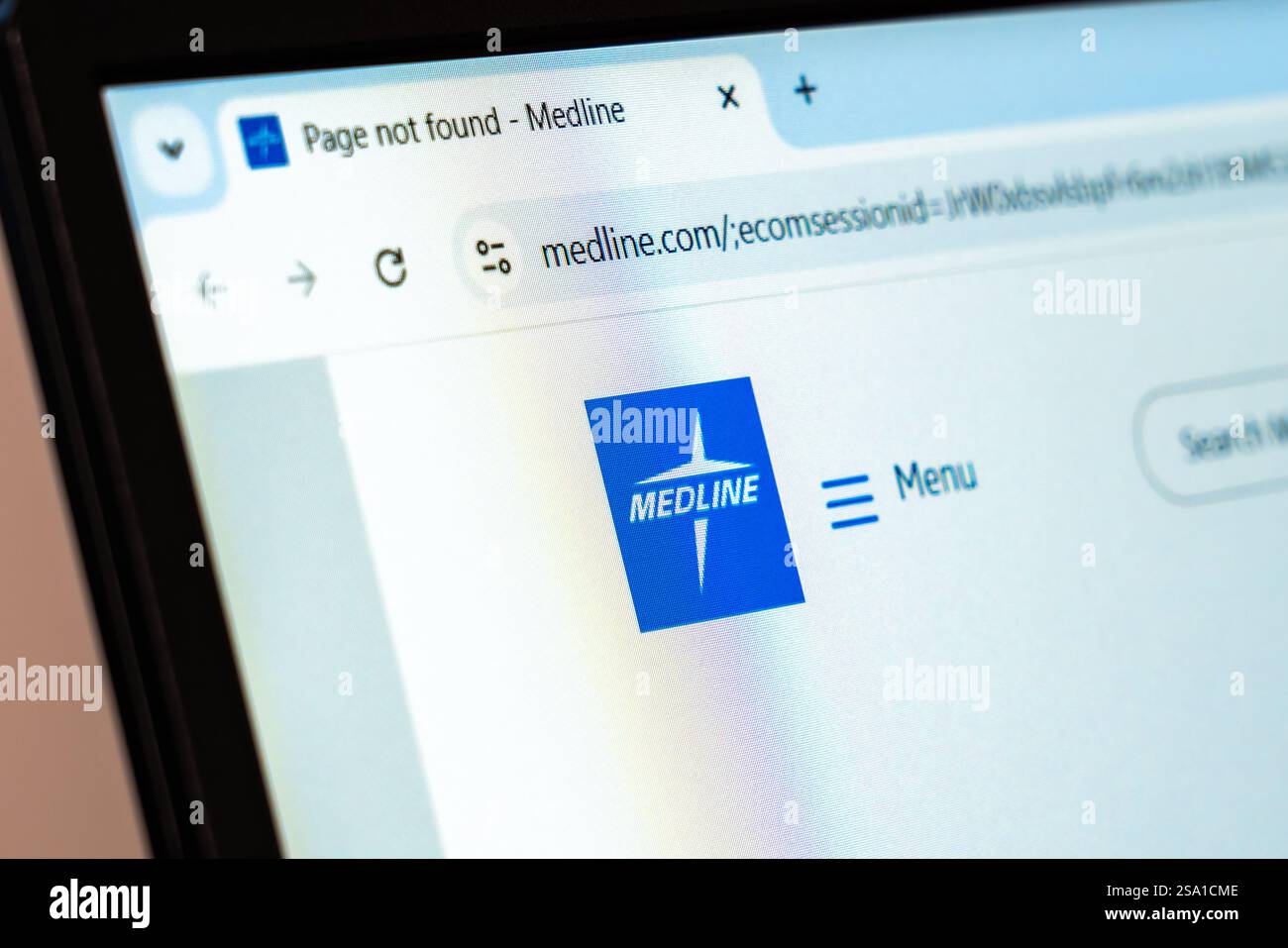 New York, USA - January 26, 2025: Medline website homepage displaying ...