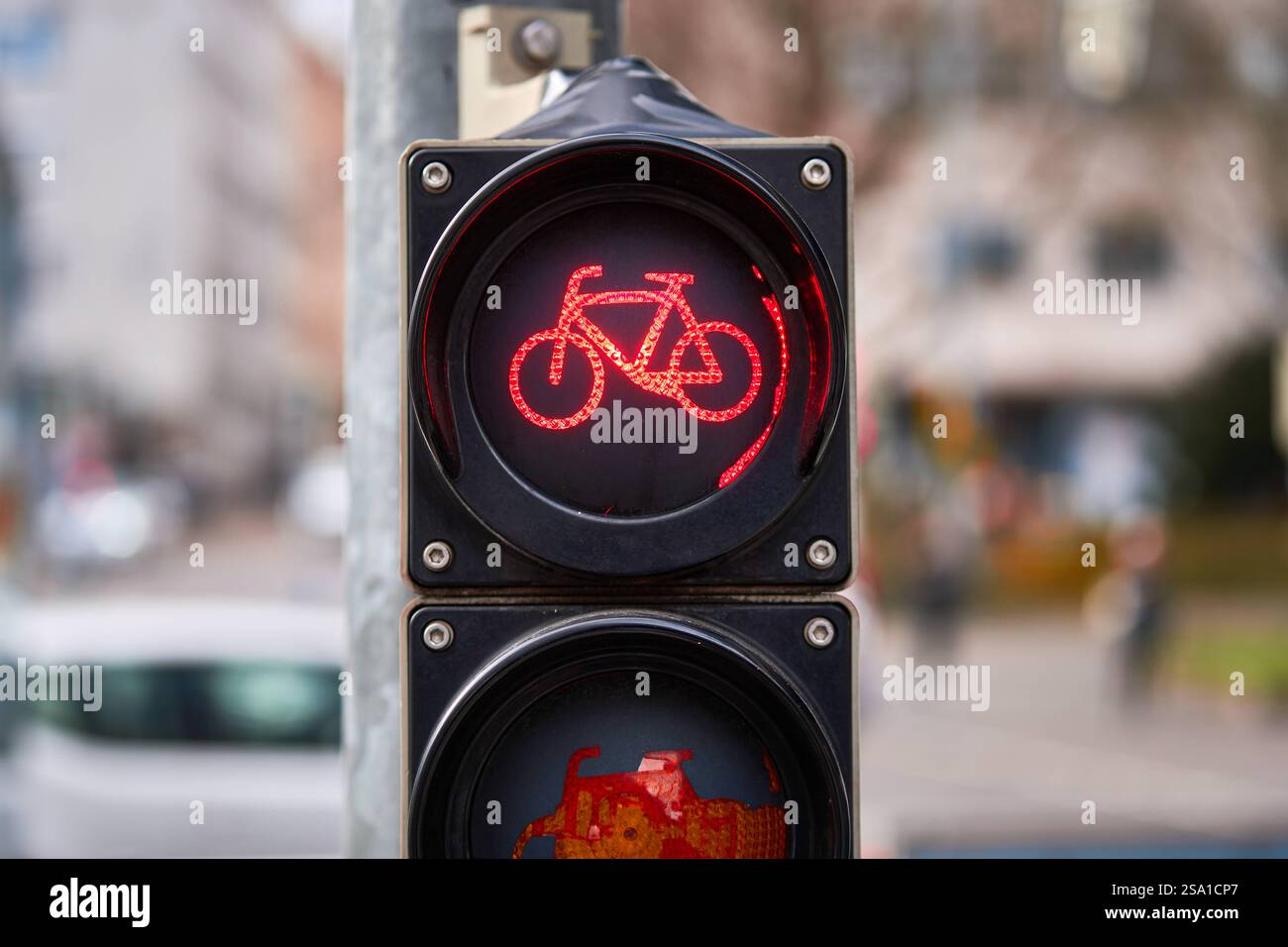 Stuttgart, Baden-Württemberg, Germany - January 23, 2025: A bicycle ...