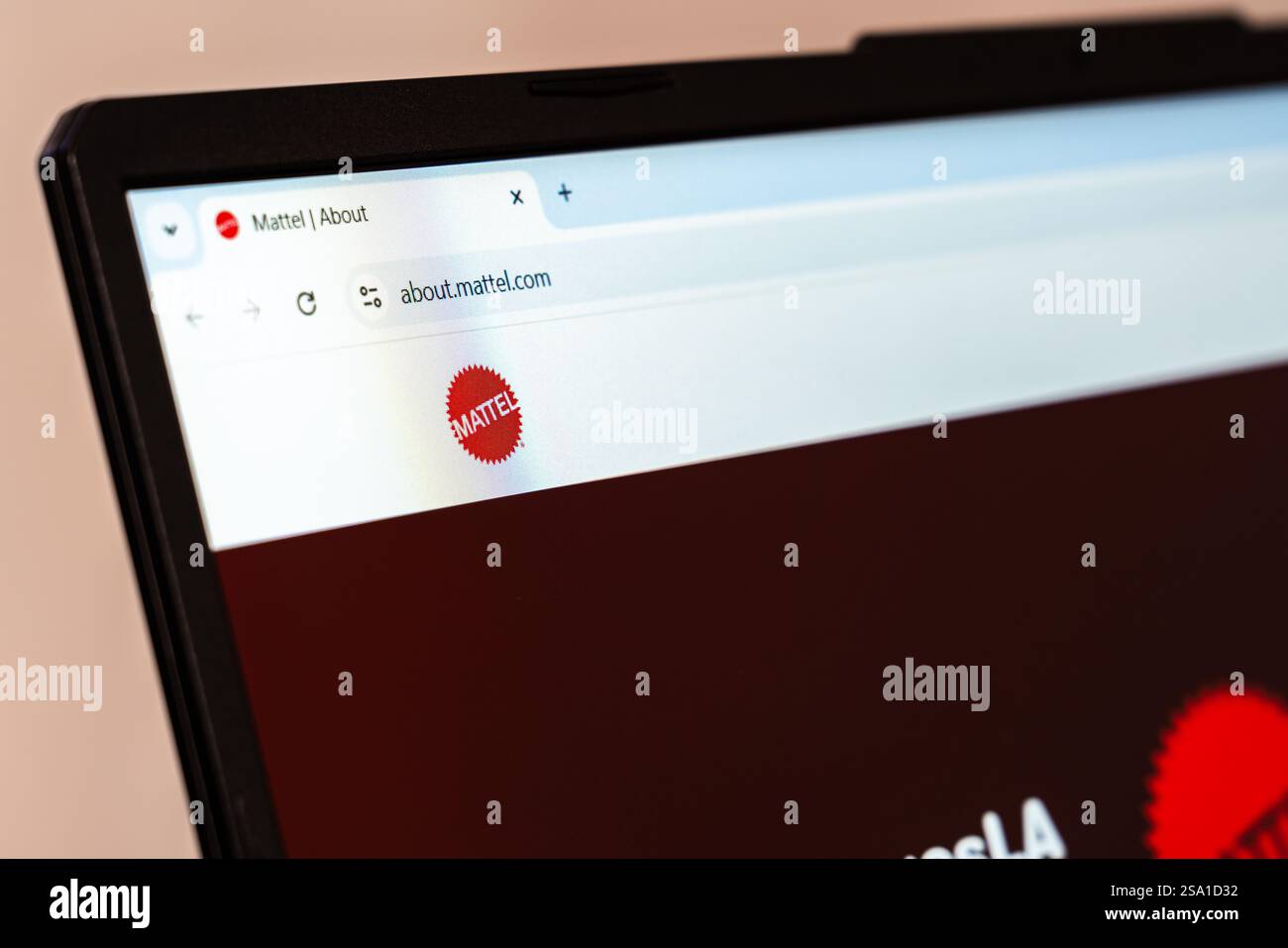 New York, USA - January 26, 2025: Mattel official website homepage ...