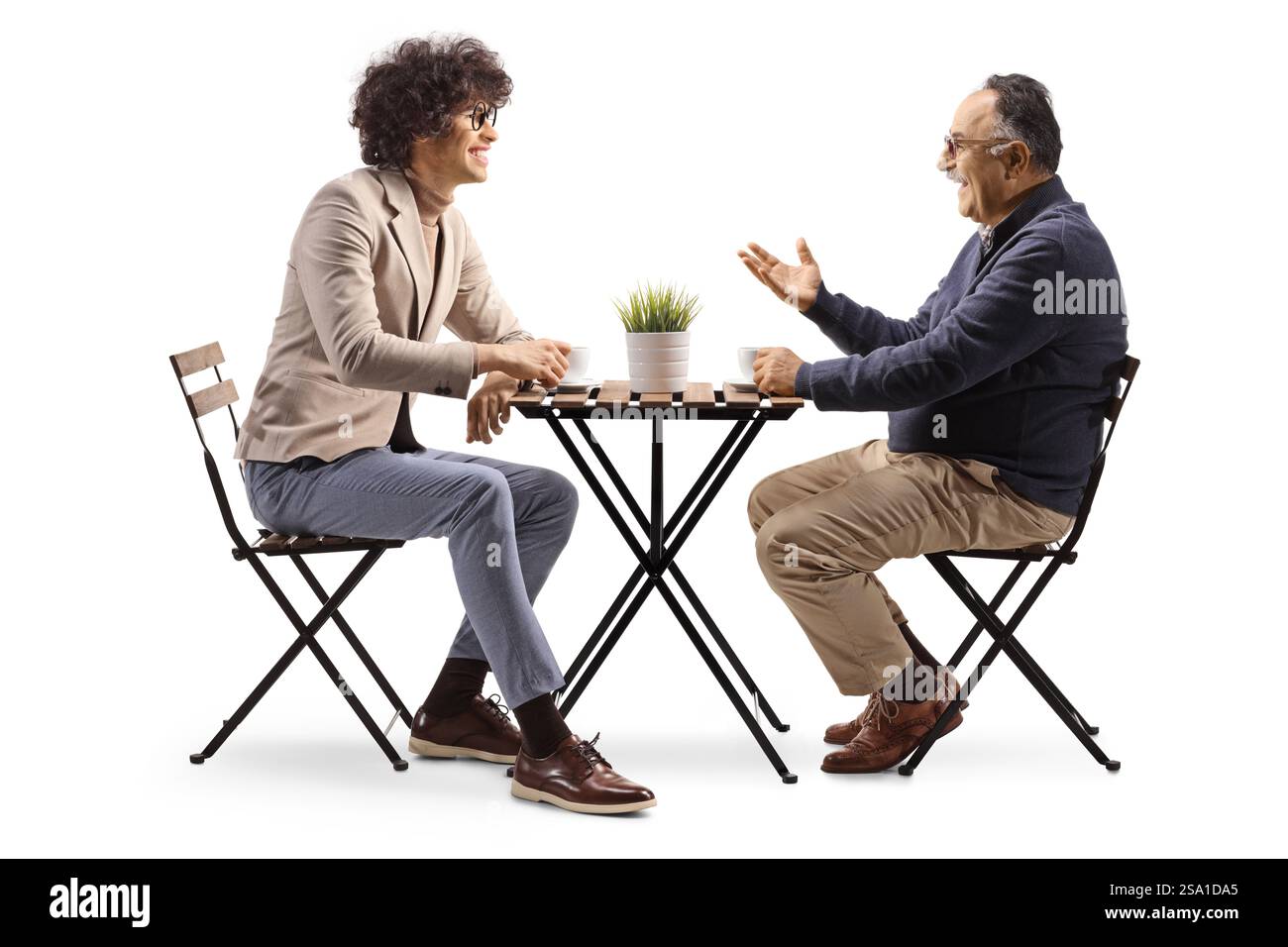 Young man cafe smile not business Cut Out Stock Images & Pictures - Alamy