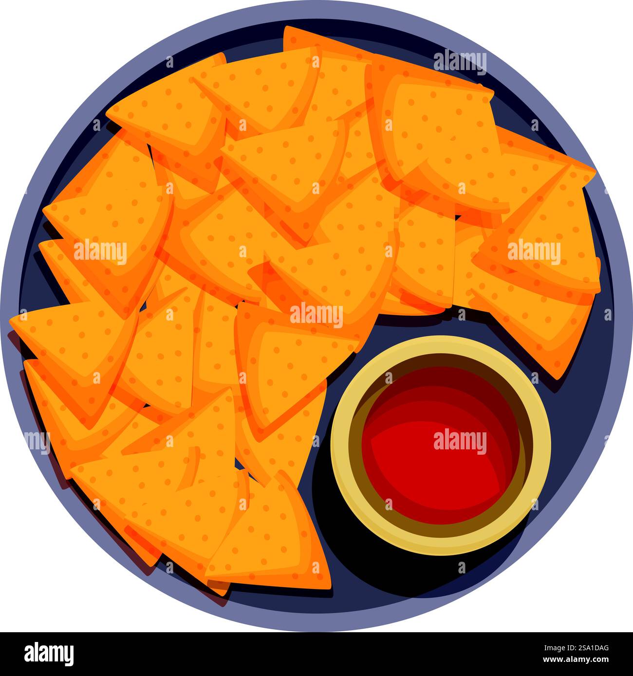 Top view nachos food icon cartoon vector. Restaurant cuisine. Mexican ...