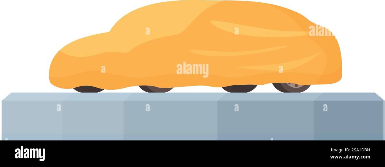 Unveil new car icon cartoon vector. City showroom location. Service ...