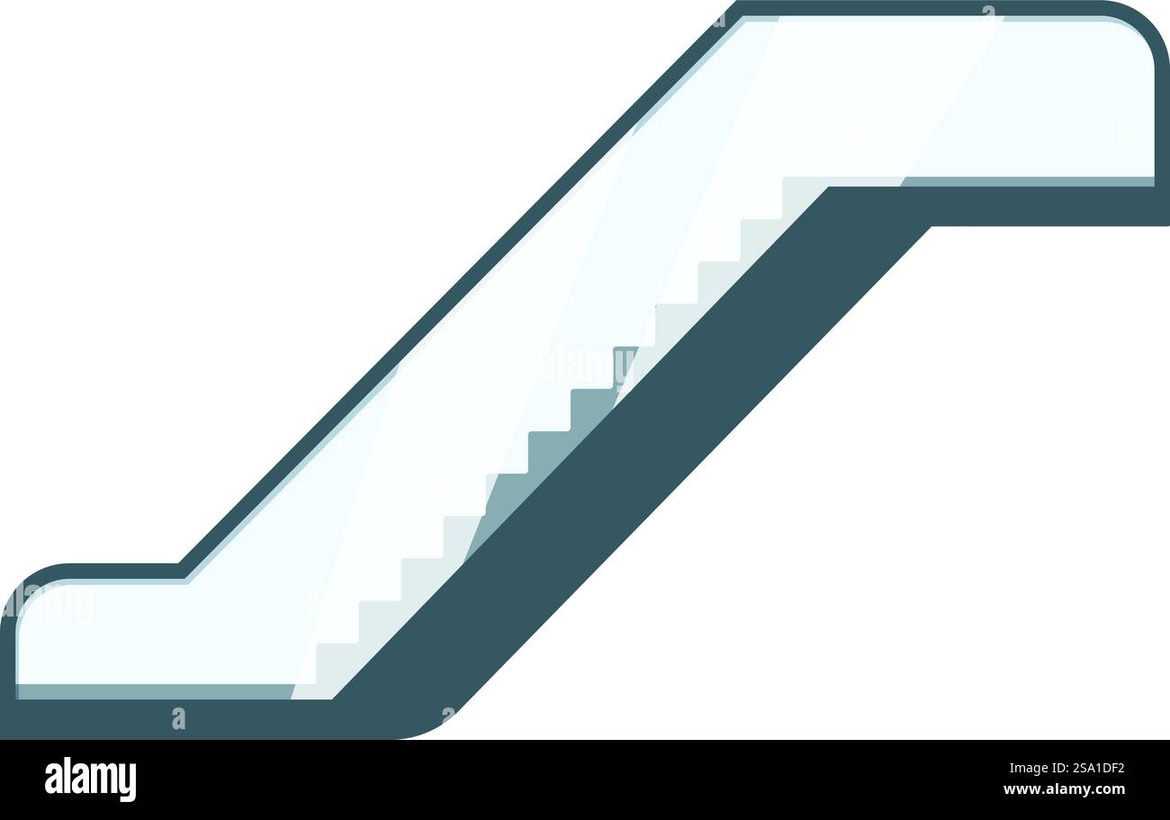 Underground escalator icon cartoon vector. Metro subway. Industry ...