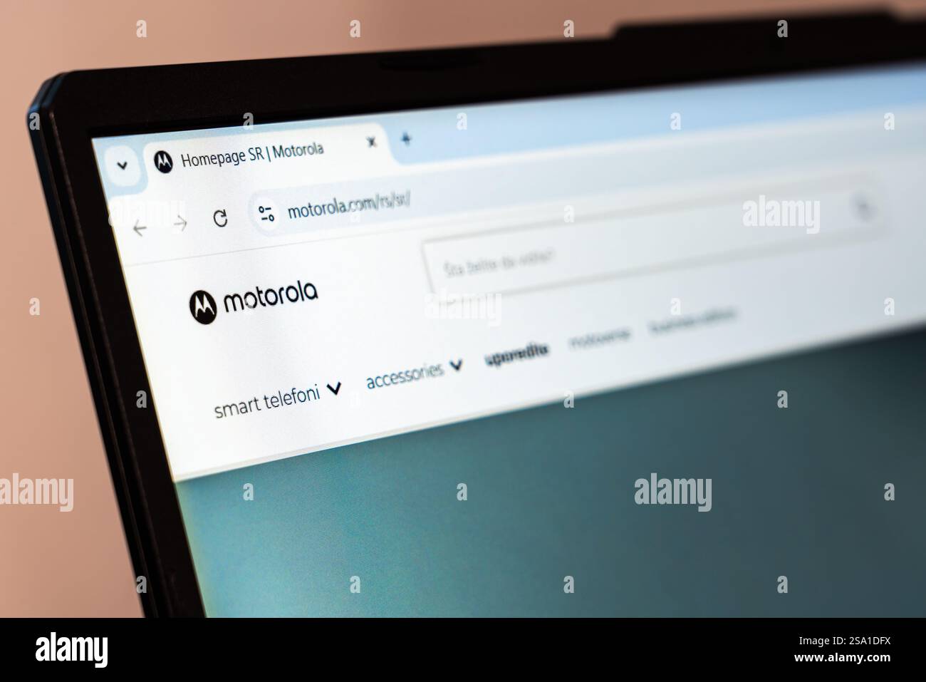 New York, USA - January 26, 2025: Motorola website homepage displaying ...