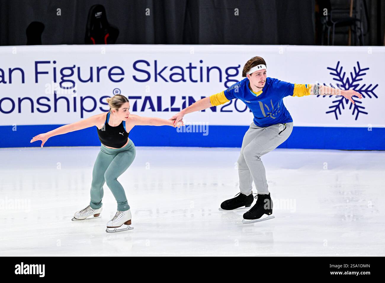 Tallinn, Estonia. 28th Jan, 2025. Sofia HOLICHENKO & Artem DARENSKYI ...