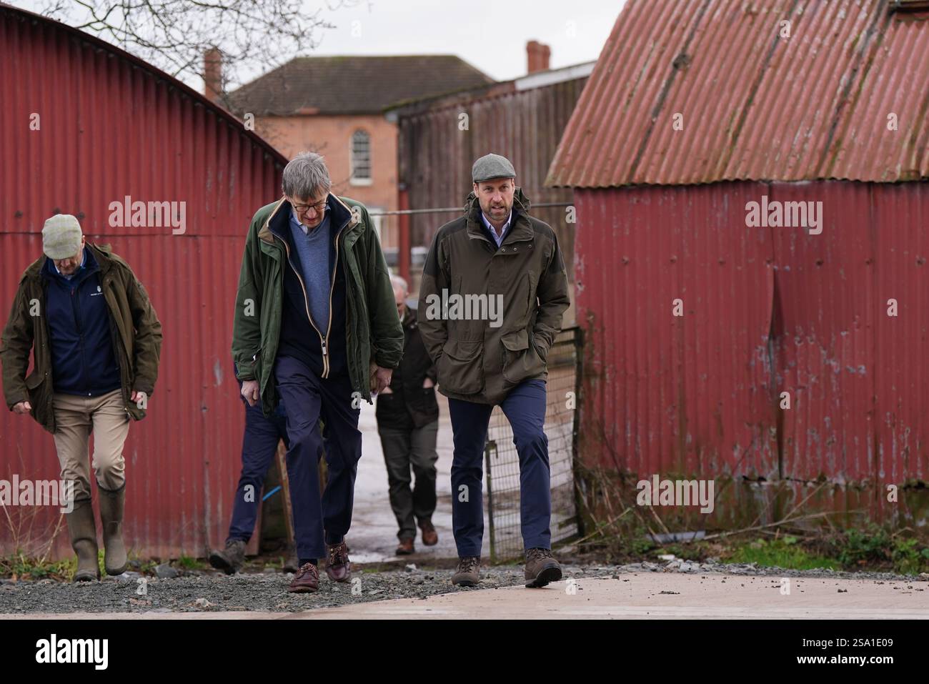 The Prince of Wales during a visit to Lower Blakemere Farm, a Duchy ...