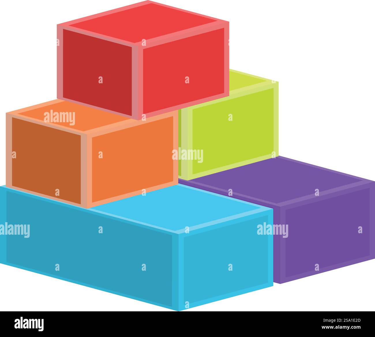 Building blocks icon cartoon vector. Children playing. Education play ...