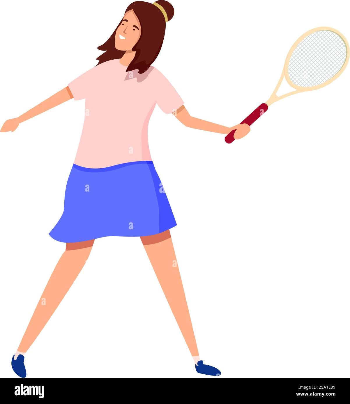 Serve sport game icon cartoon vector. Racket playing. Tennis player ...