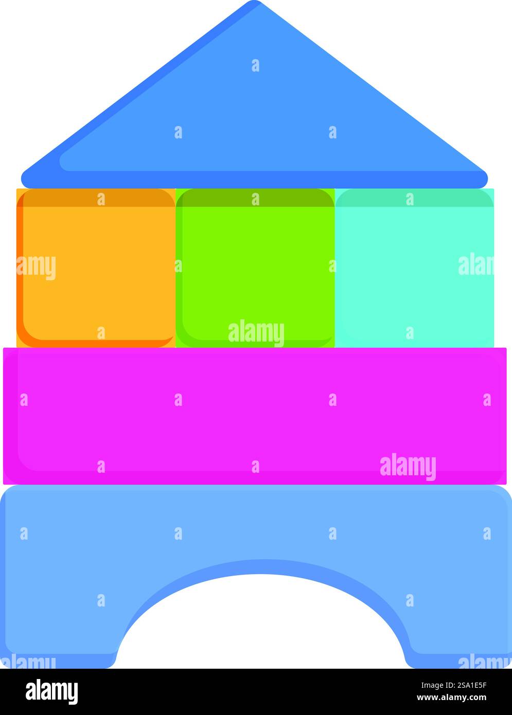 Castle tower icon cartoon vector. Building blocks. Castle education ...