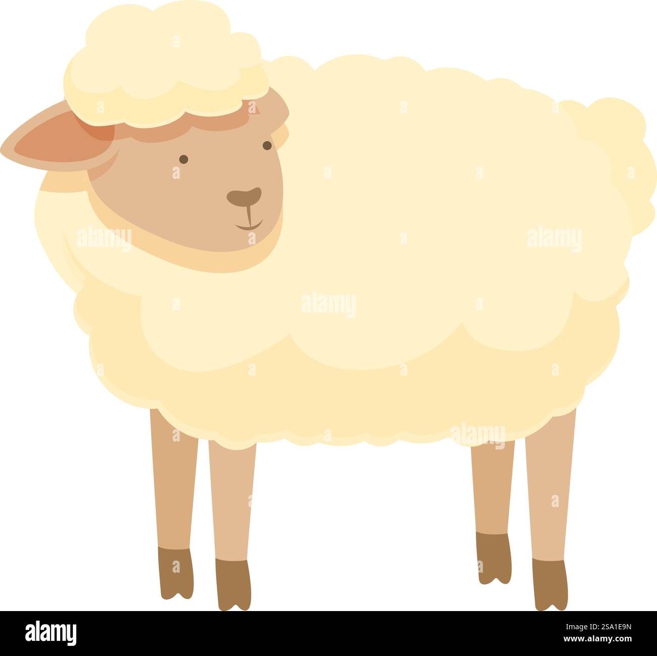 Cute animal lamb icon cartoon vector. Farm sheep. Mutton character ...