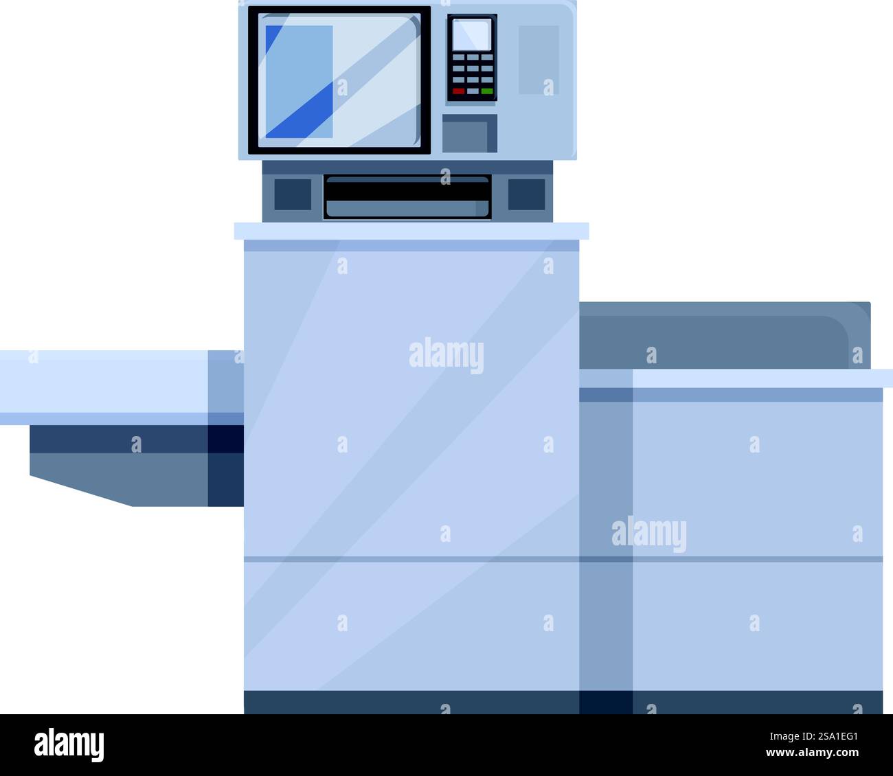 Shop terminal icon cartoon vector. Self service checkout. Touch monitor ...