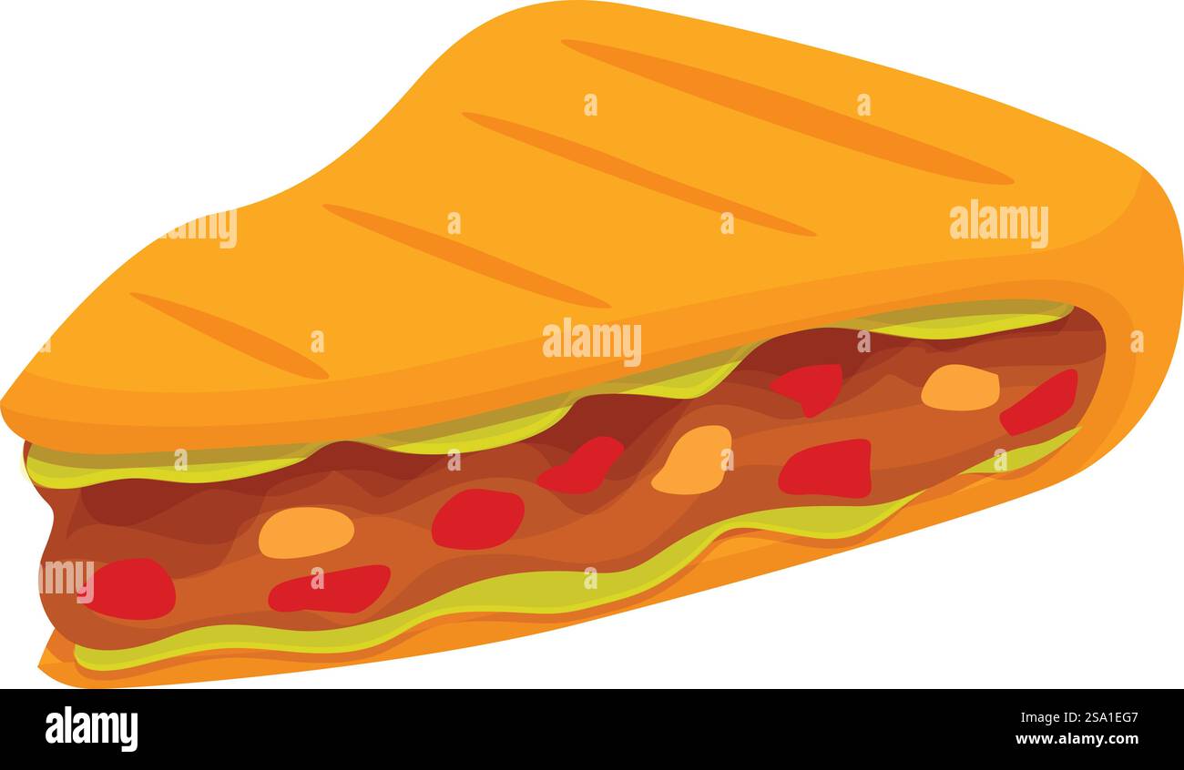 Kitchen quesadilla icon cartoon vector. Meet healthy. Indian menu party ...