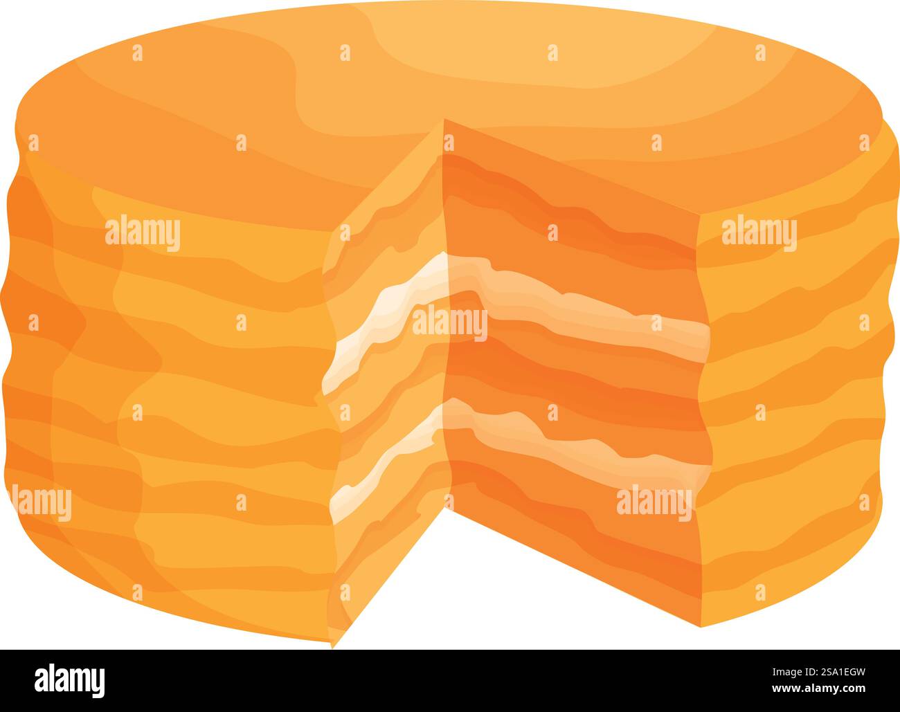 Napoleon cake icon cartoon vector. Cafe menu dessert. Bread pastry ...