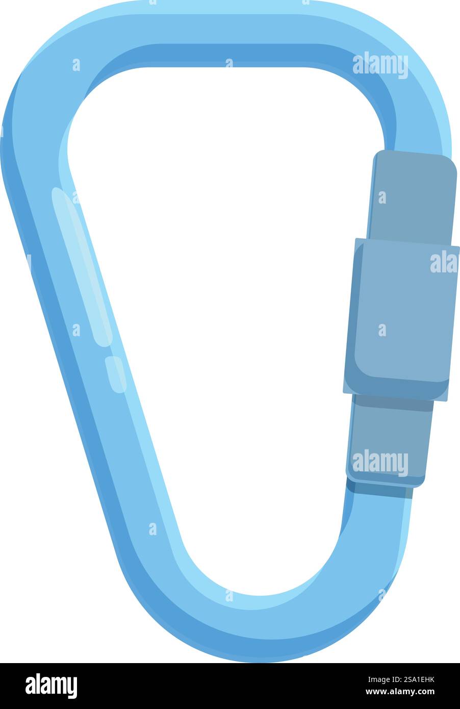 Blue carbine icon cartoon vector. Adventure hiking tool. Safety ...