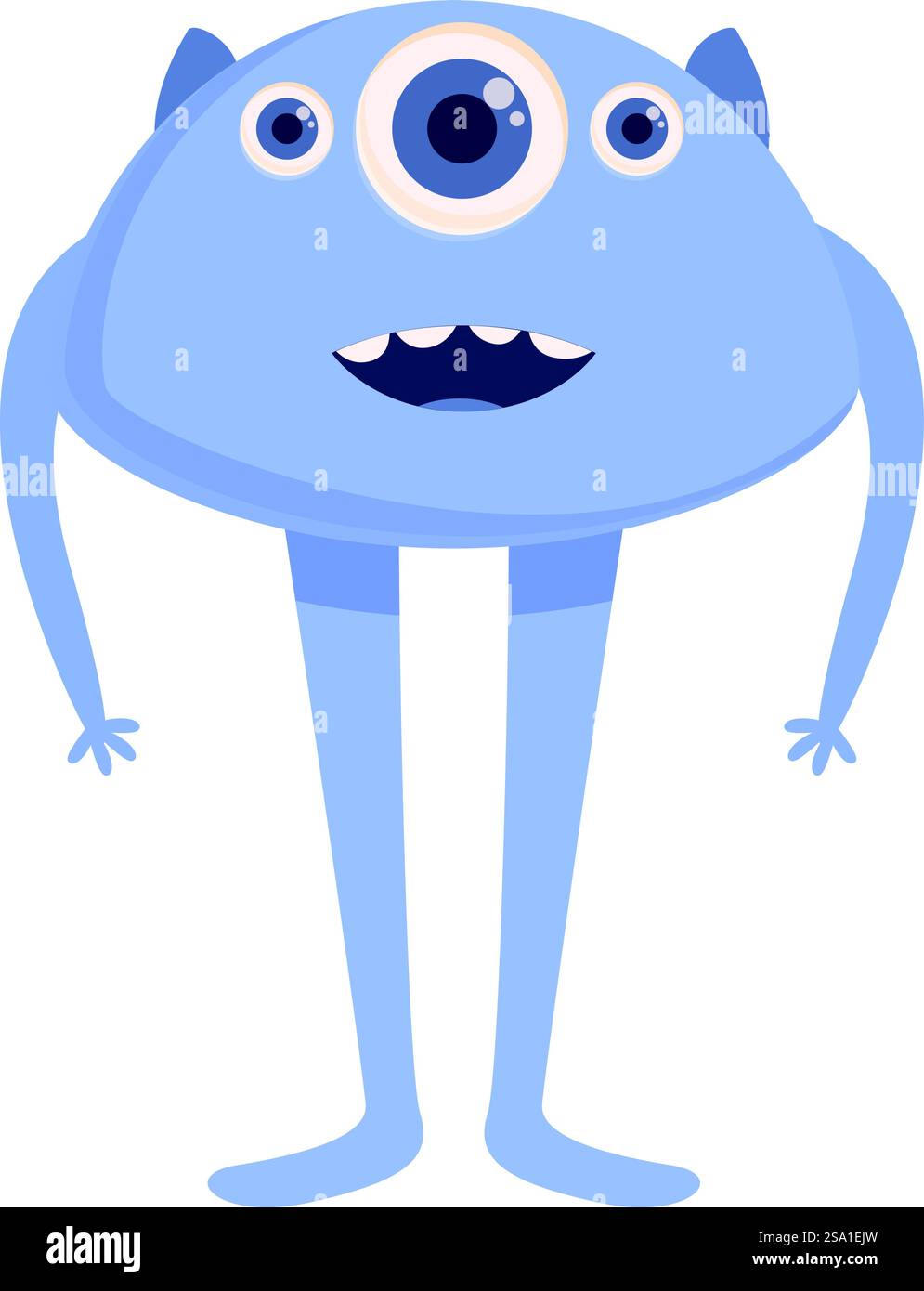 Long legs monster icon cartoon vector. Children gremlin splash. Child ...