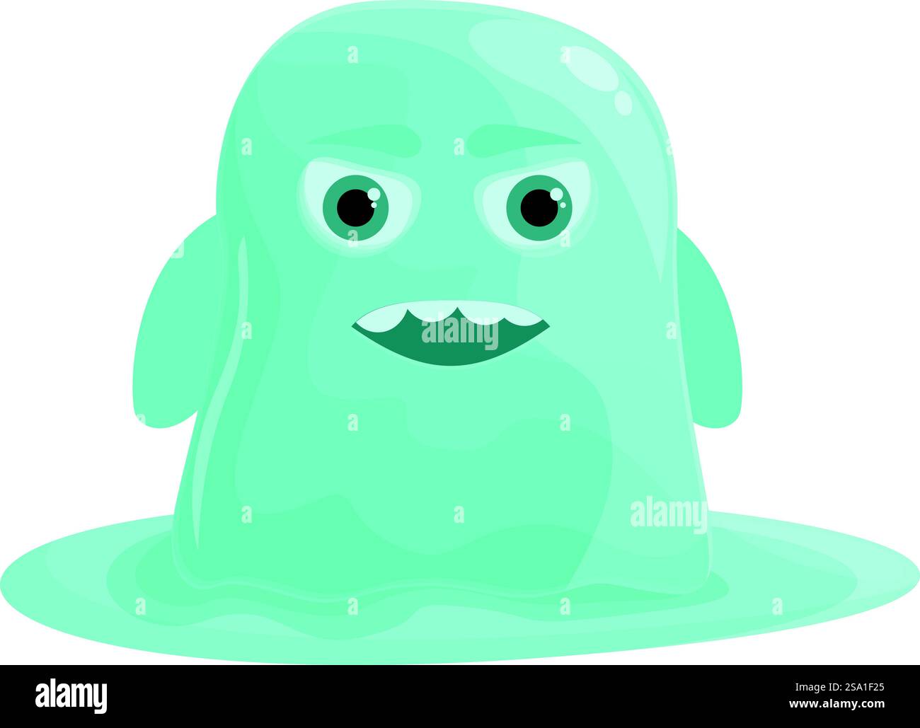 Water monster icon cartoon vector. Cute alien character. Creature ...