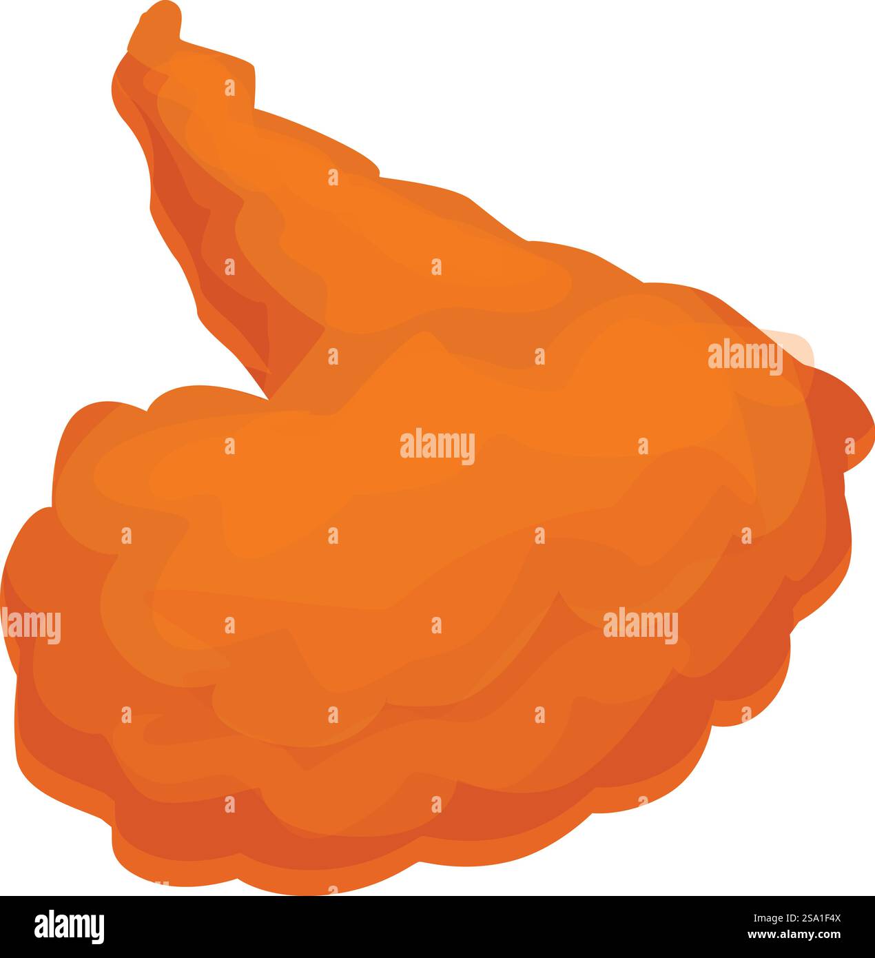 Fried chicken wings icon cartoon vector. Hot meal recipe. Restaurant ...