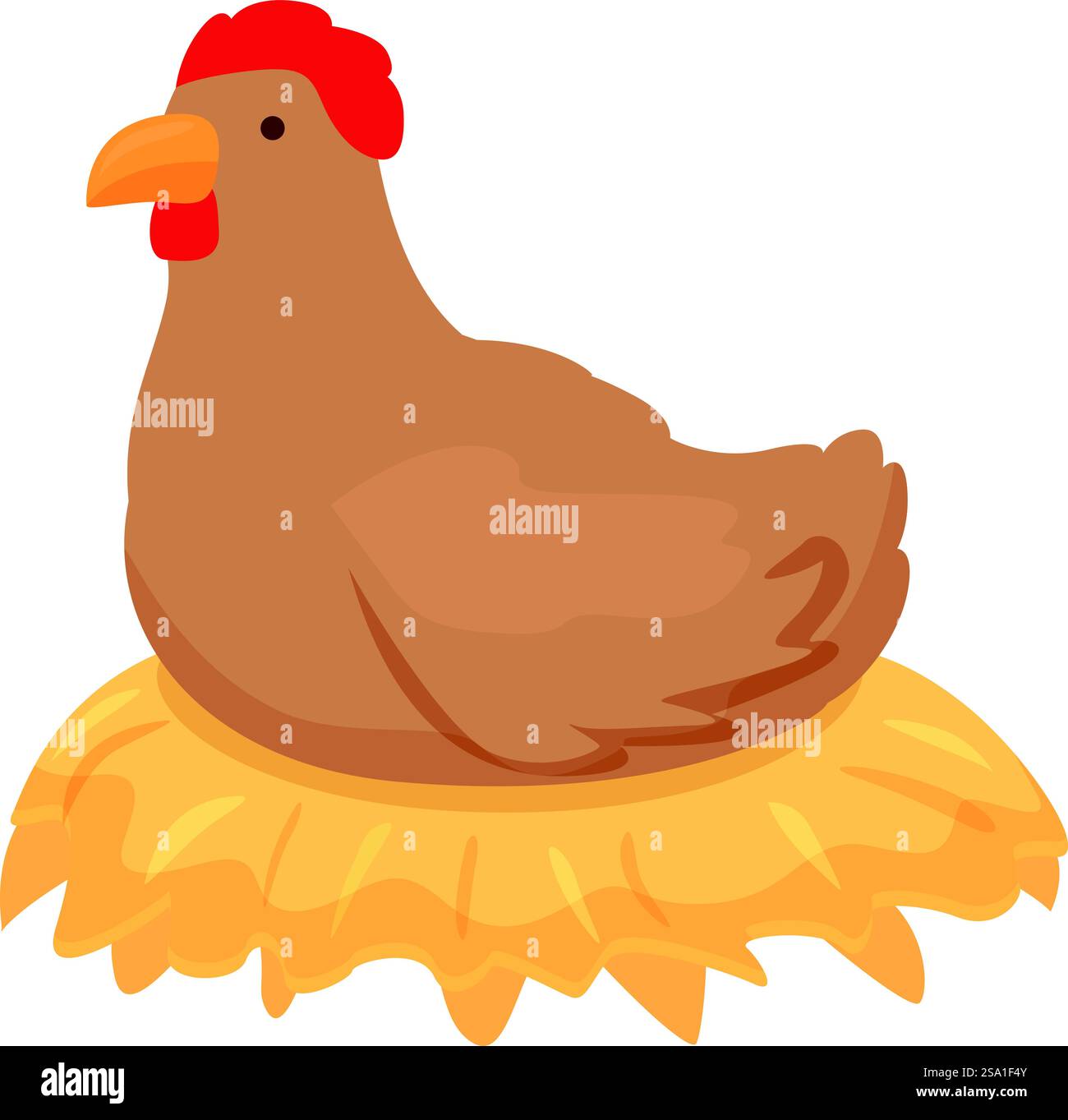 Chicken mother icon cartoon vector. Laborer stable industry. Farm feed ...