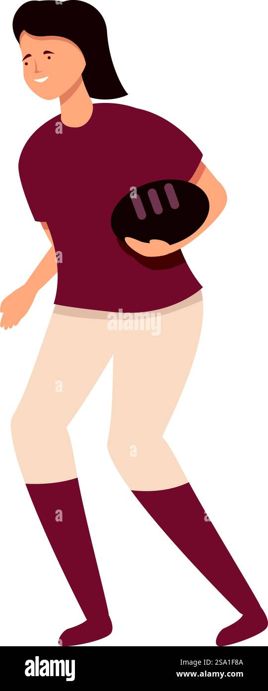 American football player icon cartoon vector. Game motion. Power ...