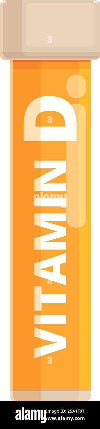 Vitamin D tube icon cartoon vector. Sugar supplement. Package fitness ...