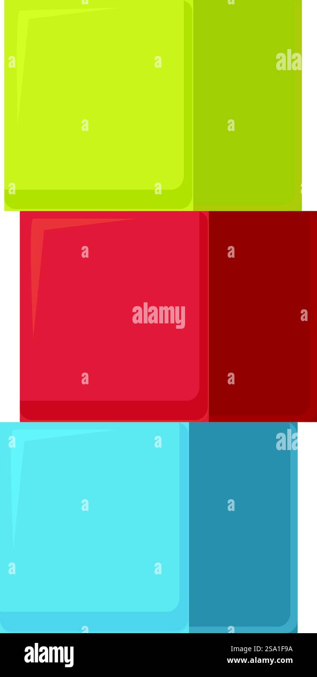 Cubes tower icon cartoon vector. Education playing. Game play dice ...