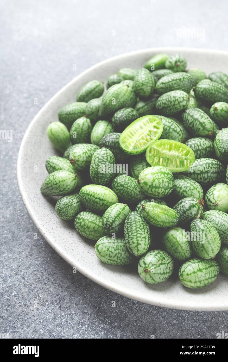 African cucumber, Mexican cucumber, mouse melon, Melothria Stock Photo ...