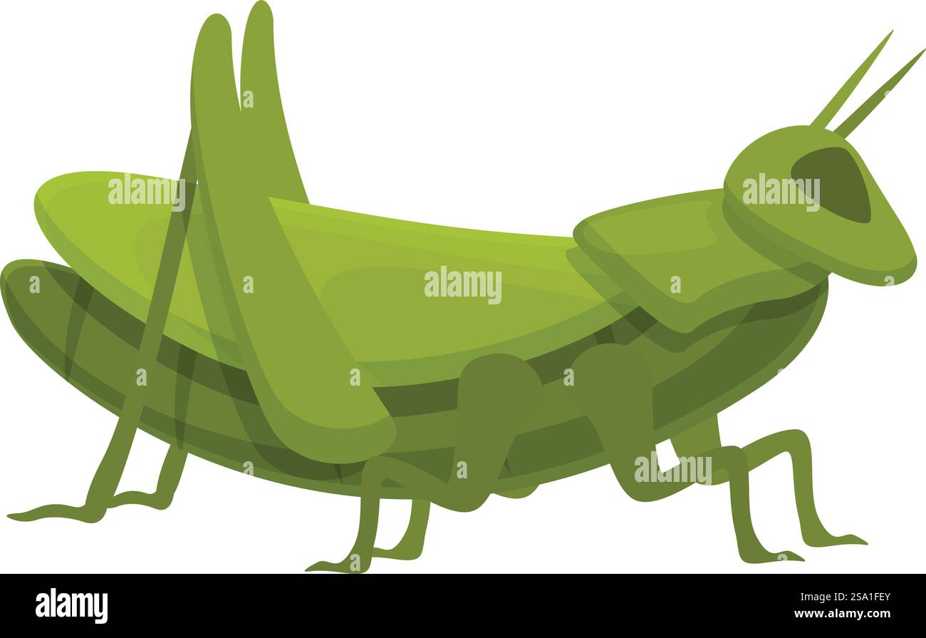 Grasshopper bug icon cartoon vector. Nature mascot. Wildlife small ...