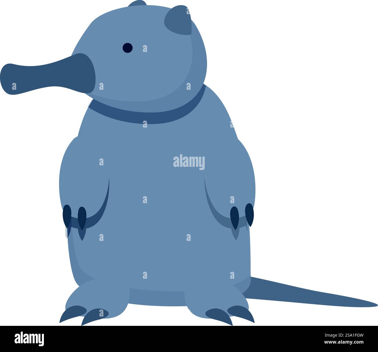 Mole desman animal icon cartoon vector. Mammal family. Zoology natural ...