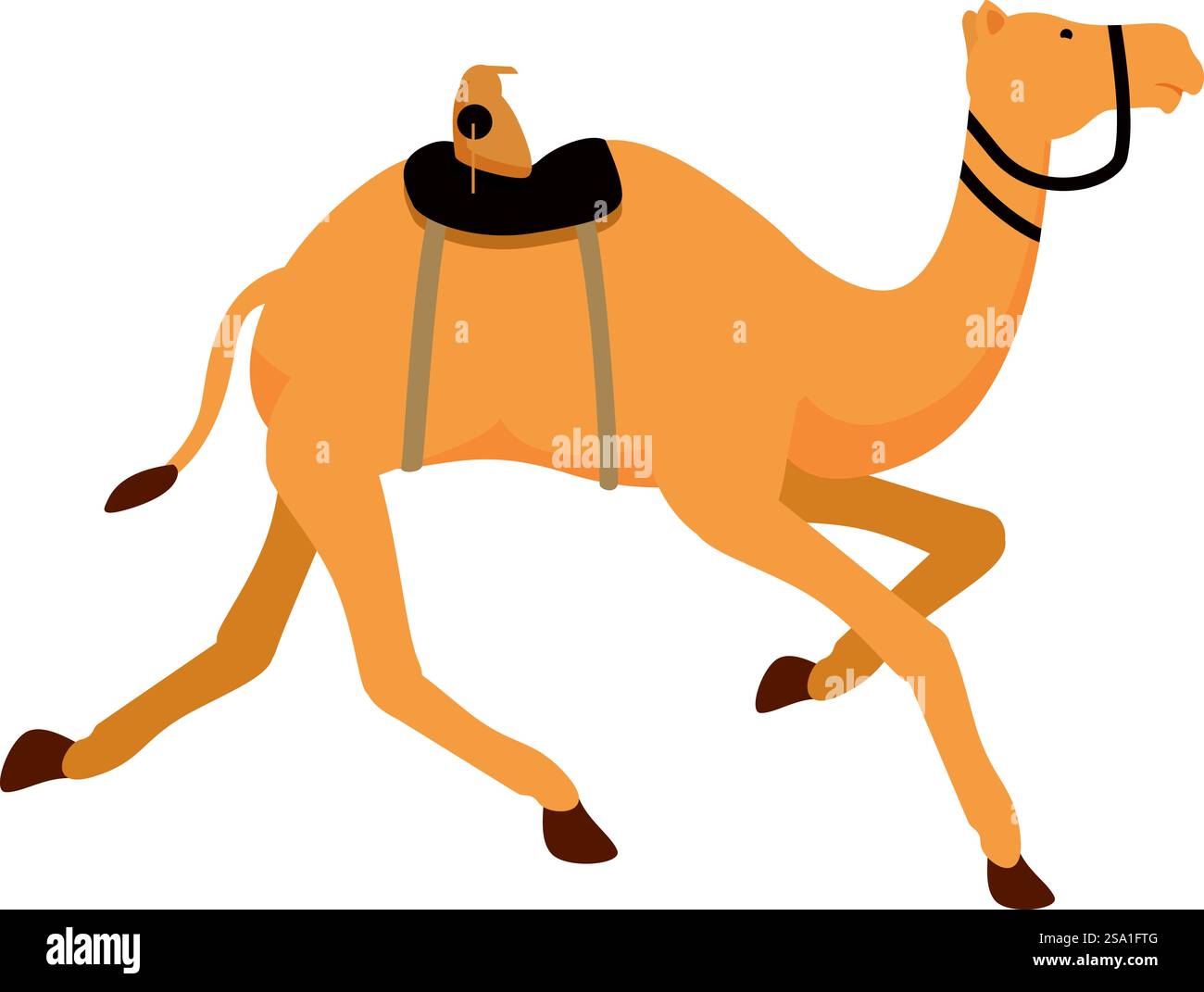 Young camel run icon cartoon vector. Chase rearing. Horse tradition ...