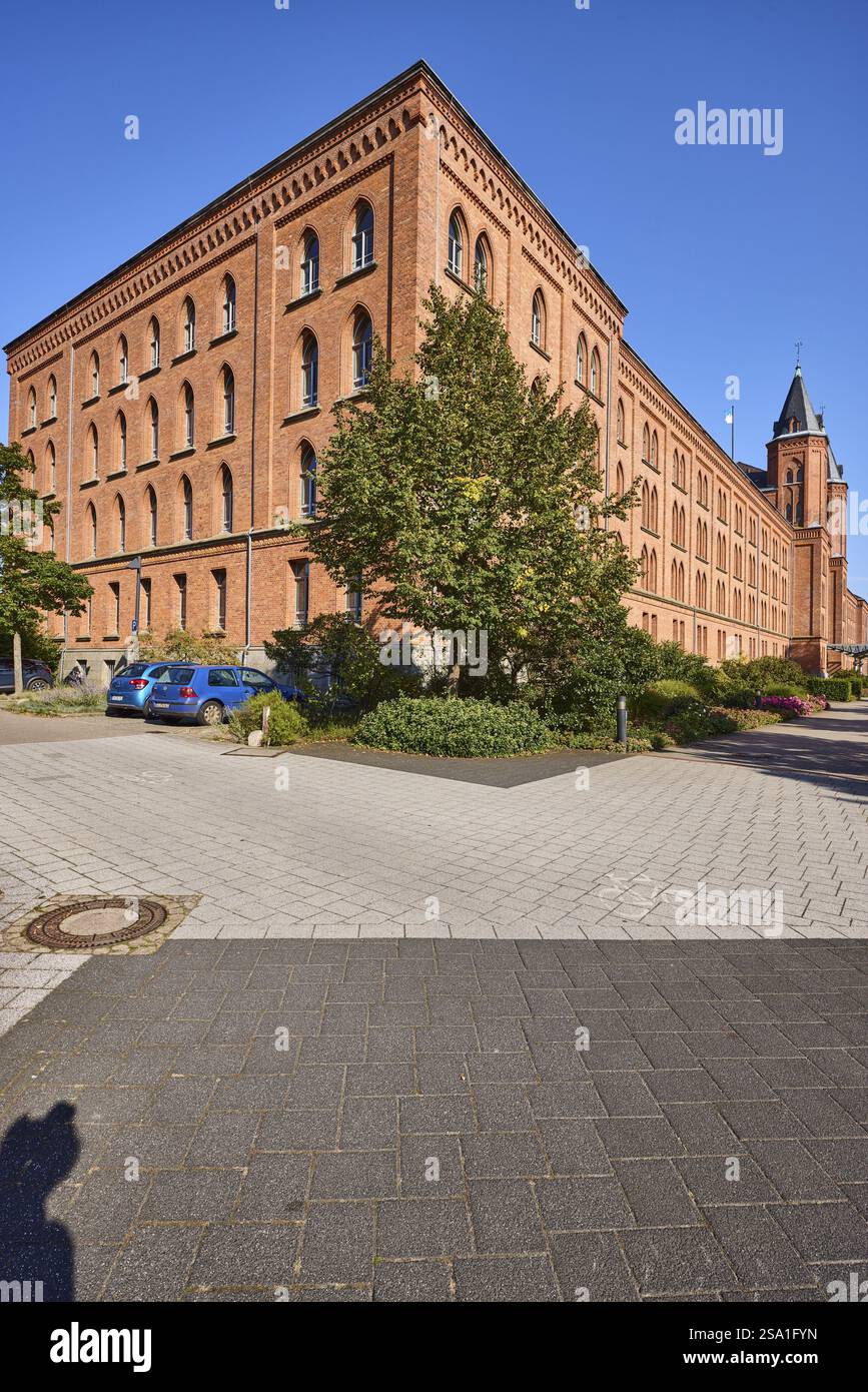 New town hall, brick building, architectural style neo-Gothic, former ...