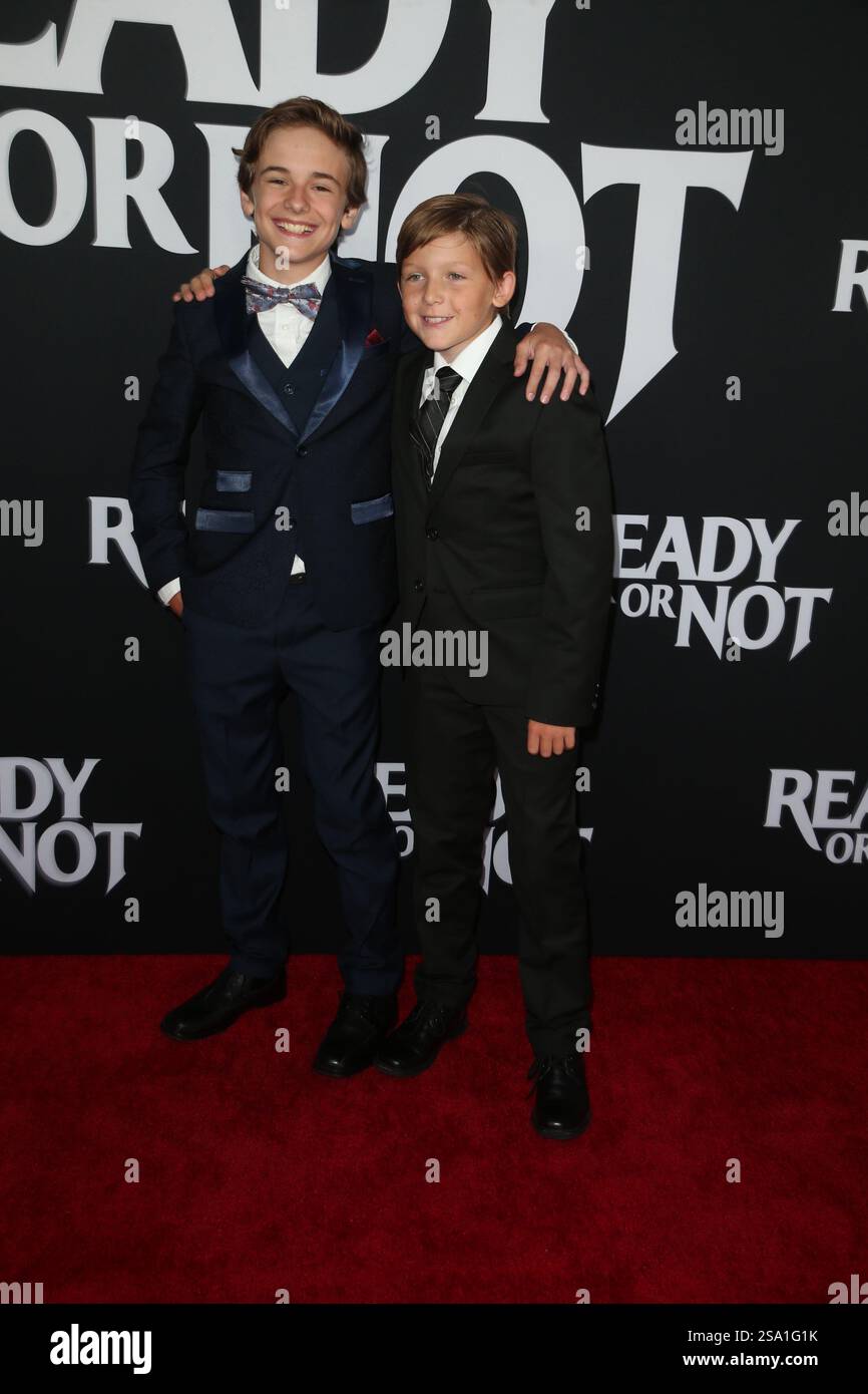 Ethan Tavares and Liam Macdonald at the 'Ready or Not' film premiere ...