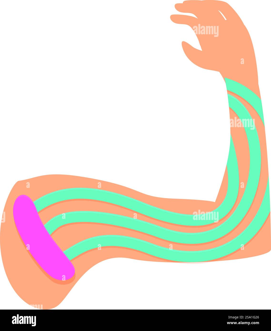 Kinesio medicine hand icon cartoon vector. Man sport. Pain therapy ...