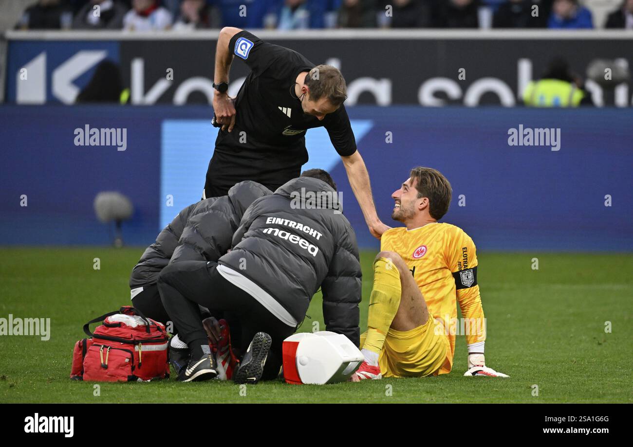 Goalkeeper Kevin Trapp Eintracht Frankfurt SGE (01) injured Injury ...
