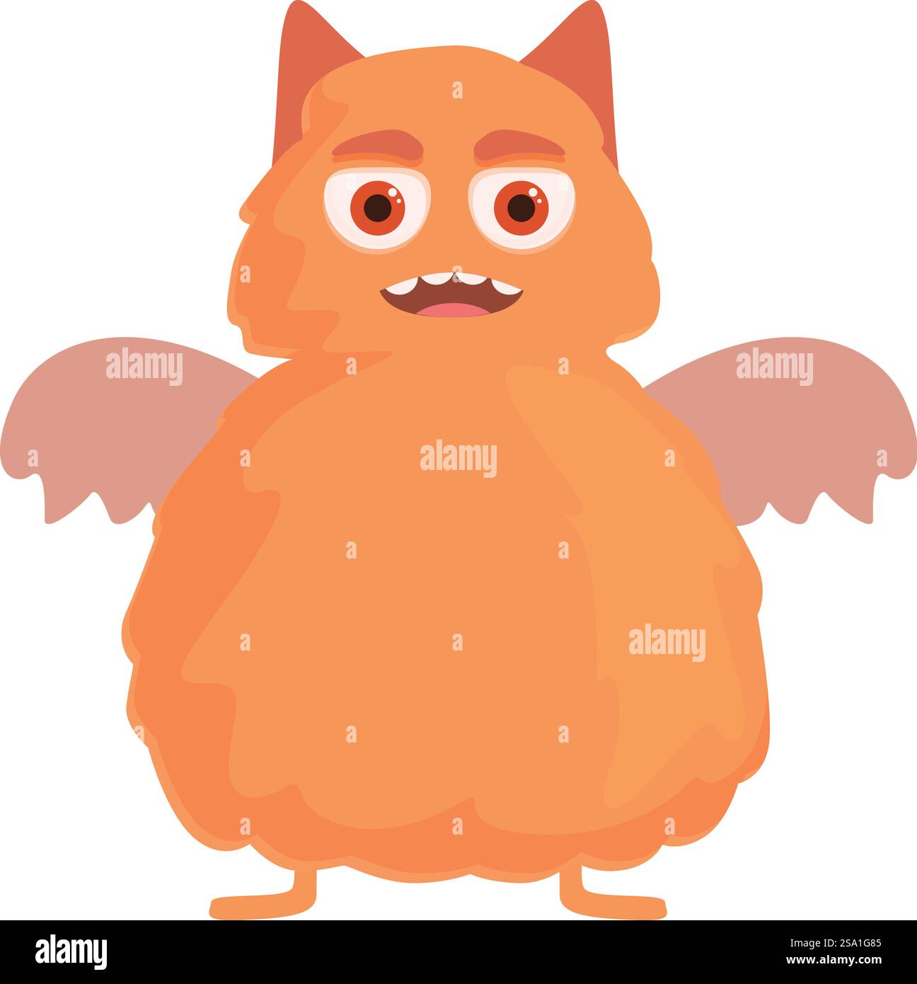 Fly bat cat monster icon cartoon vector. Funny character. Creature face ...