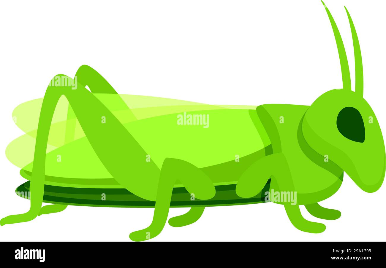 Small grasshopper icon cartoon vector. Amusing creature. Nature insect ...