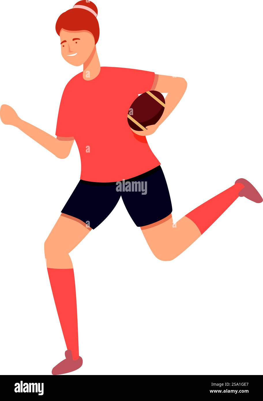 Running player icon cartoon vector. Happy sport team. Woman athlete ...