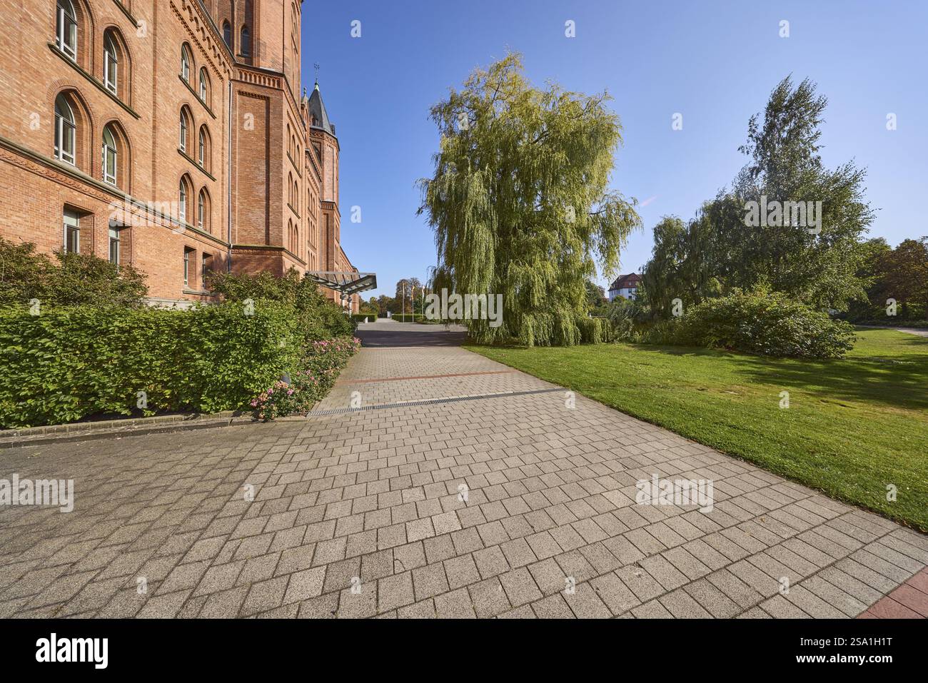 New town hall, brick building, architectural style neo-Gothic, former ...