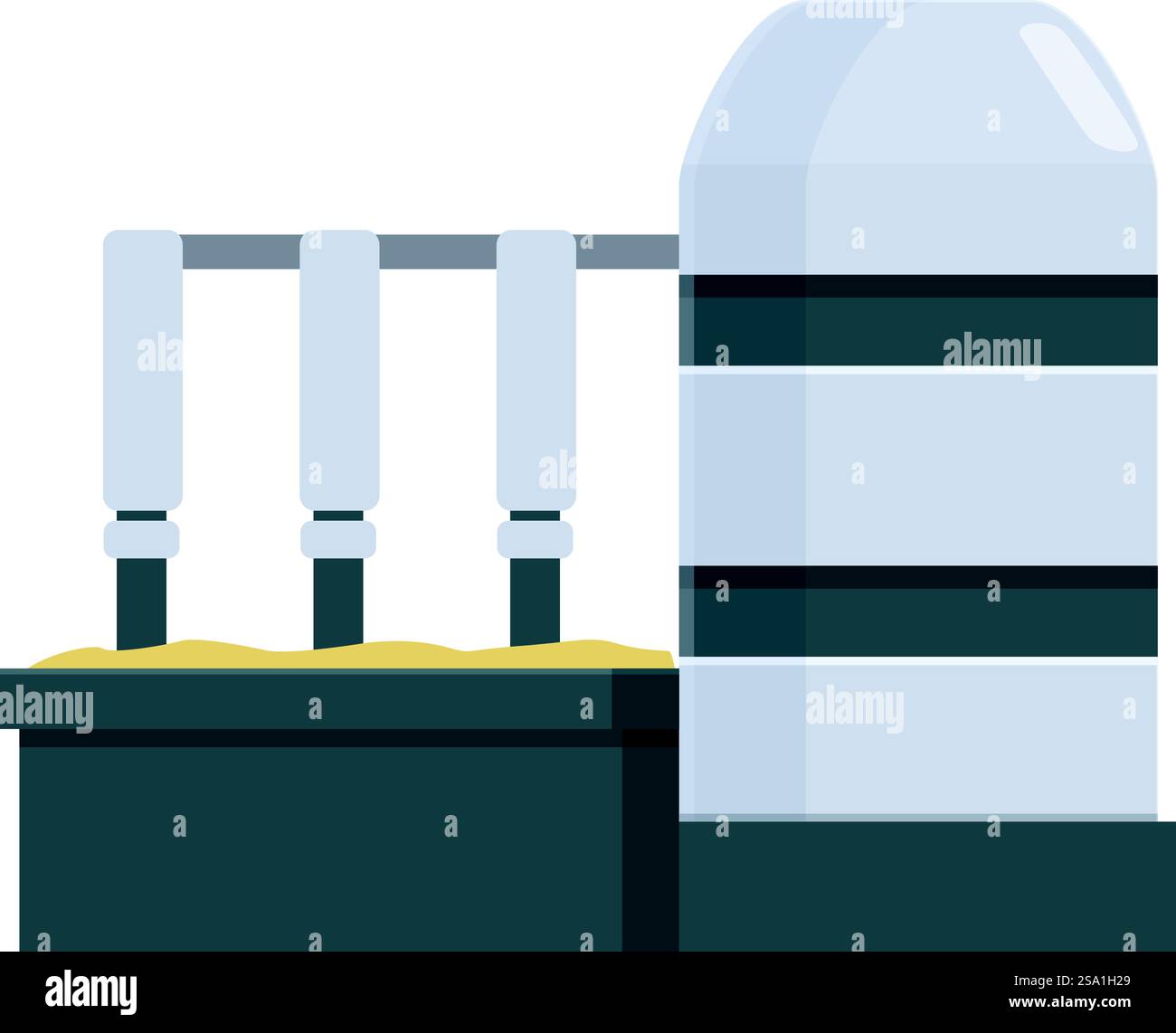 Paper factory line icon cartoon vector. Press factory. Automatic house ...