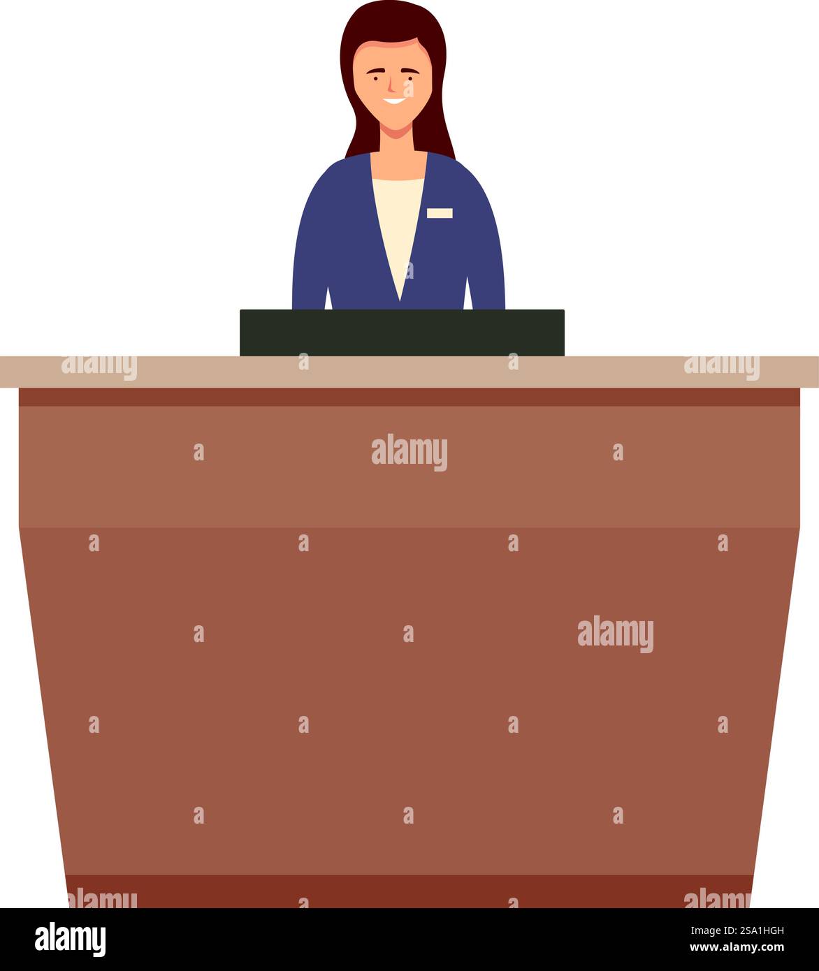 Visitor registration desk Stock Vector Images - Alamy