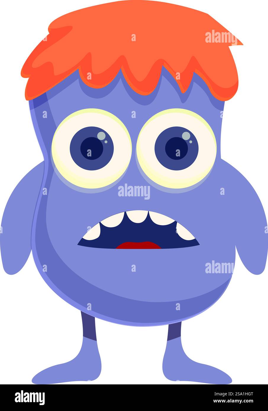 Funny creature mouth icon cartoon vector. Gremlin cute. Child creature ...
