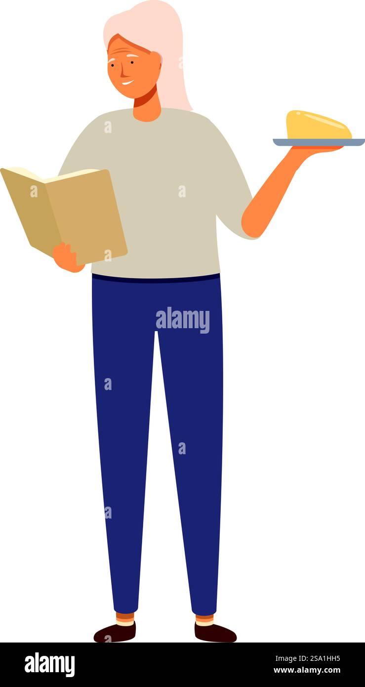 Senior man walking bike Stock Vector Images - Alamy