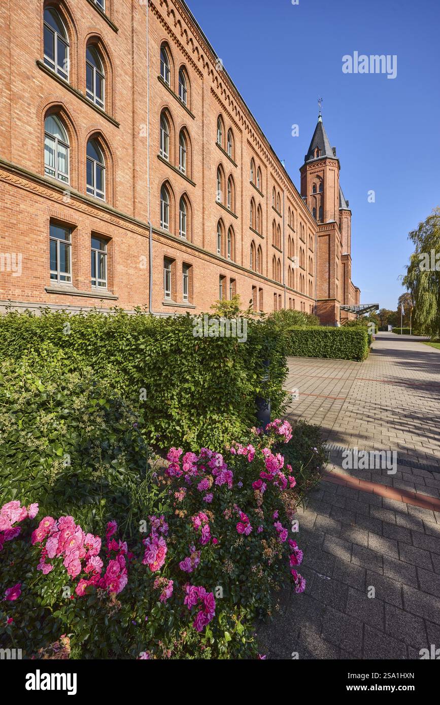 New town hall, brick building, architectural style neo-Gothic, former ...