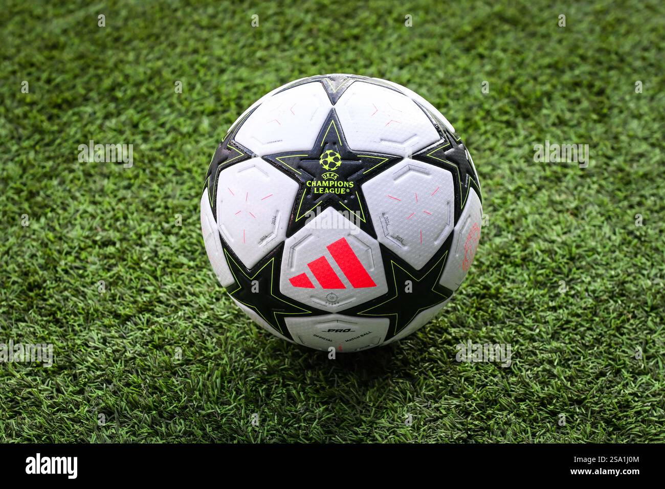 Illustration of the Adidas match ball with the official UEFA Champions ...