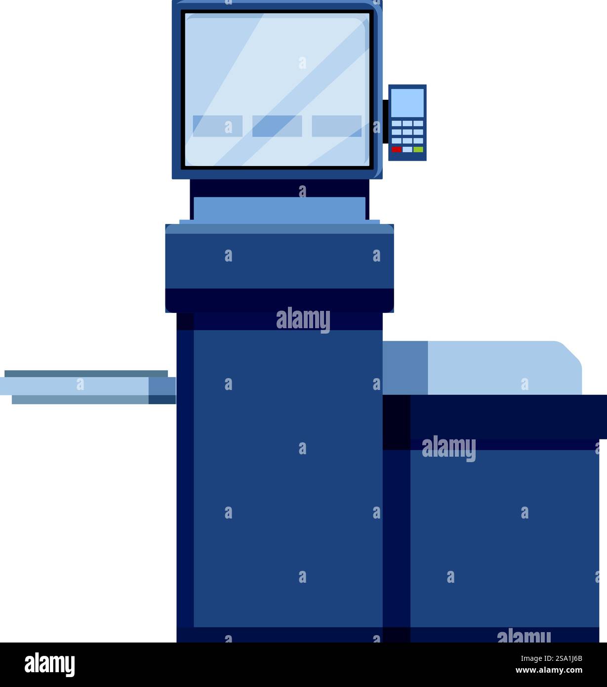 Cash terminal shop icon cartoon vector. Self service. Monitor machine screen. Cash terminal shop ...